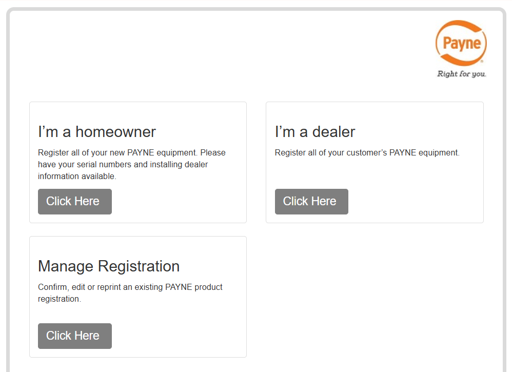 How do I register my Carrier, Bryant or Payne equipment?