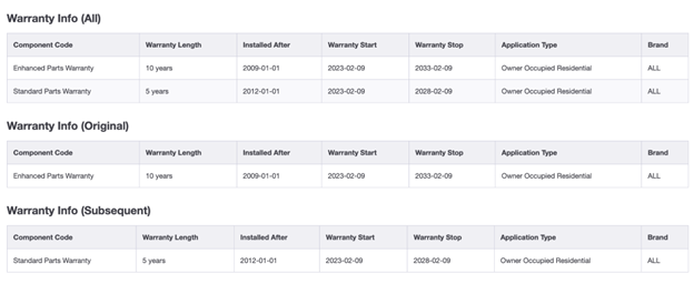 How do I find warranty info with a serial number?