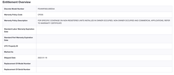 How do I find warranty info with a serial number?